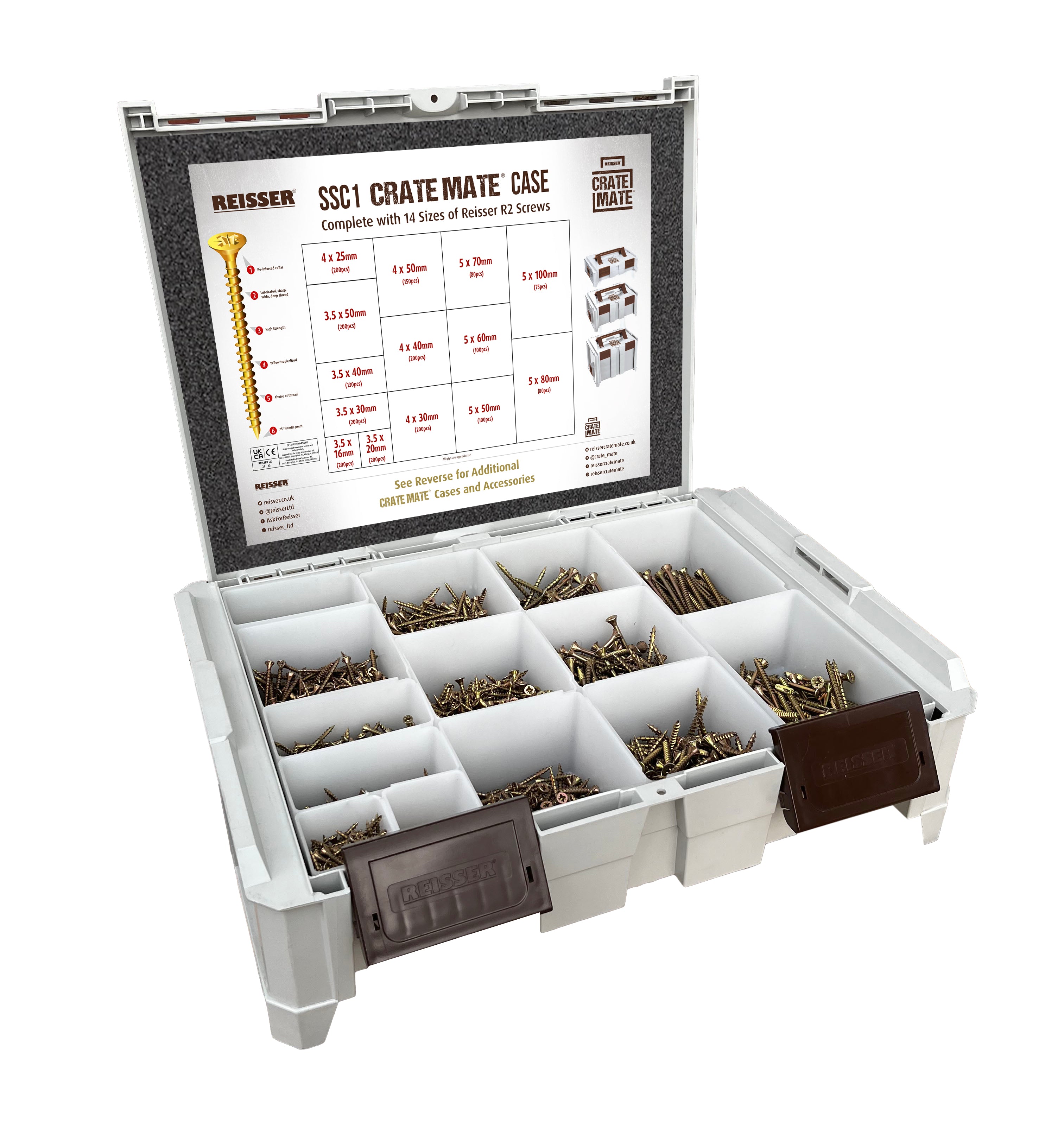SSC1 Reisser R2 Screws & Storage Case – Reisser Crate Mate